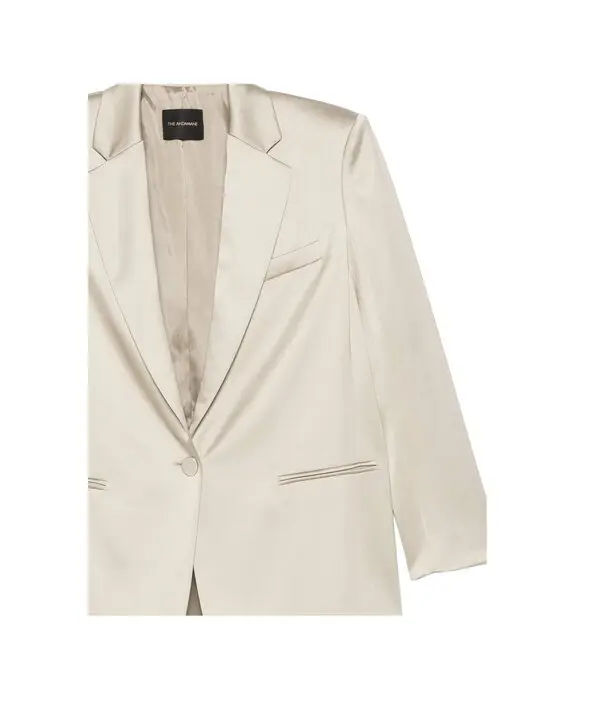 Andamane Single-breasted Blazer - Ivory