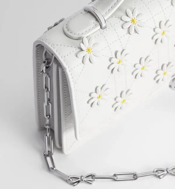 Dior Leather Daisy Quilted Mini Bag