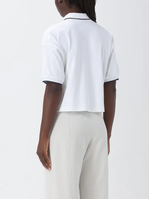 Brunello Cucinelli Cropped Polo Shirt With Ribbed Trim