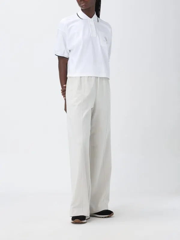 Brunello Cucinelli Cropped Polo Shirt With Ribbed Trim