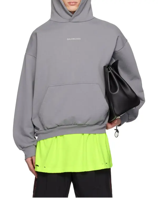 Balenciaga Logo Embroidered Hoodie
