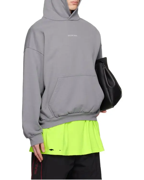 Balenciaga Logo Embroidered Hoodie