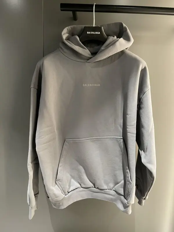 Balenciaga Logo Embroidered Hoodie