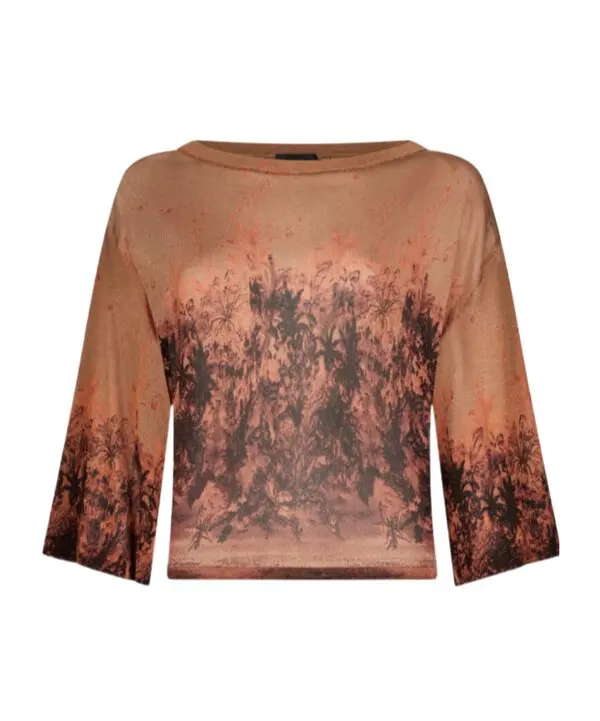 Liu Jo Printed Jumper With Three-quarter Sleeves