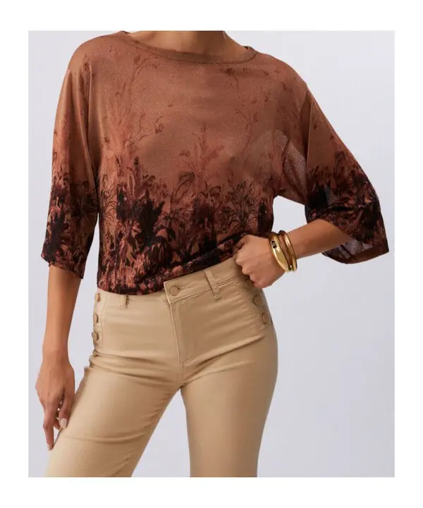 Liu Jo Printed Jumper With Three-quarter Sleeves