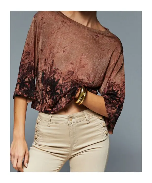 Liu Jo Printed Jumper With Three-quarter Sleeves