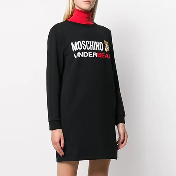 Moschino Long-sleeved T-shirt Dress With Logo Detail