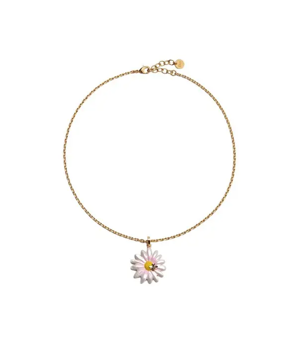 Dior Daisy And Bee Pendant Necklace - Yellow