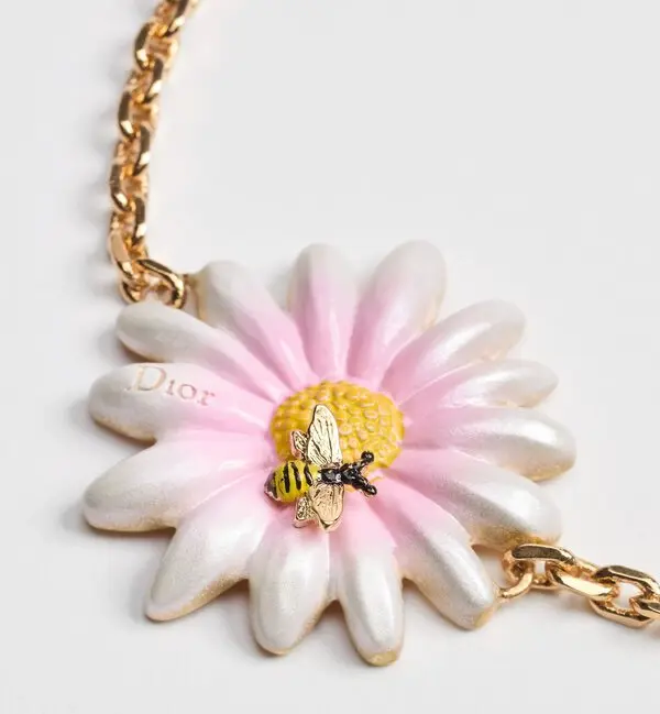 Dior Gold-finish Metal Daisy Bracelet