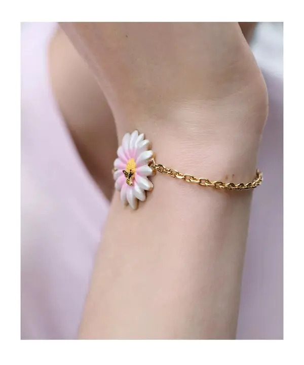 Dior Gold-finish Metal Daisy Bracelet