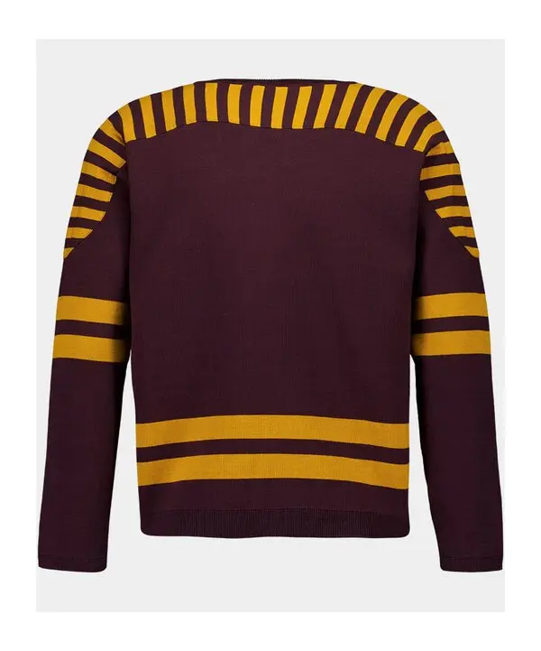 BODE Tie Neckline Sweater With Ribbed Trim And Logo Detail