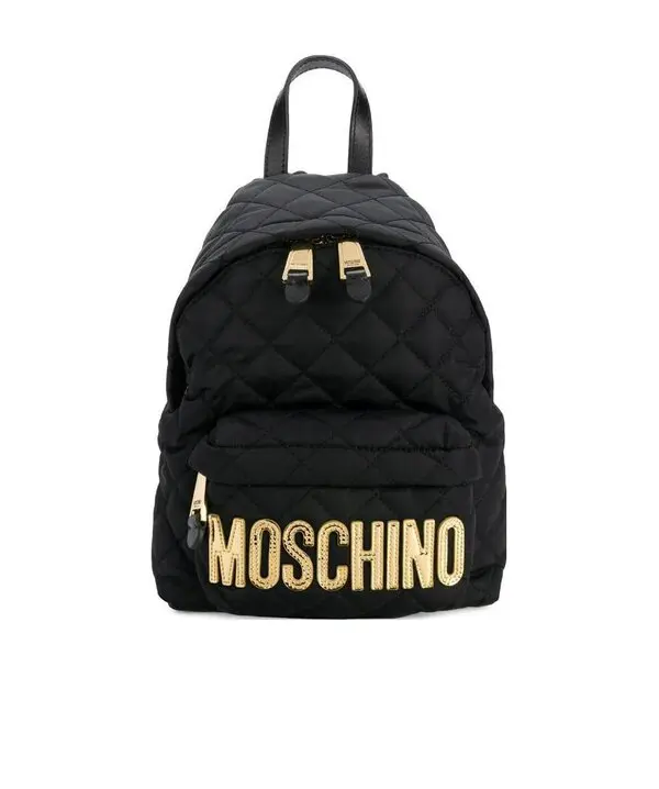 Moschino Quilted Logo Backpack