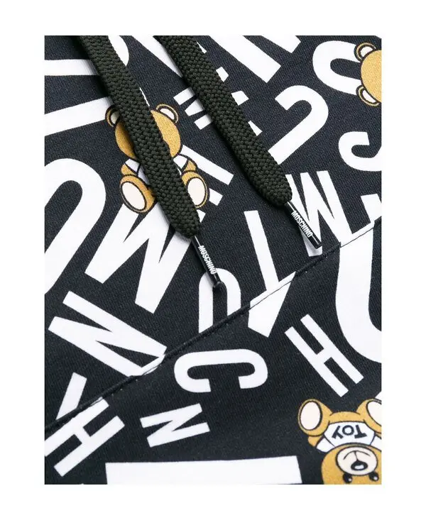 Moschino Full Logo Teddy Bear Hoodie