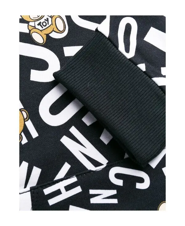 Moschino Full Logo Teddy Bear Hoodie
