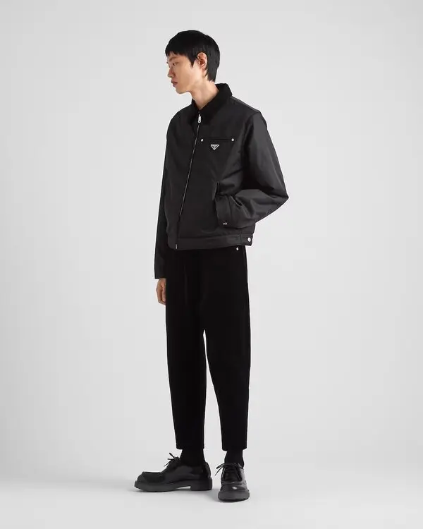 Prada Triangle Logo Corduroy Trousers