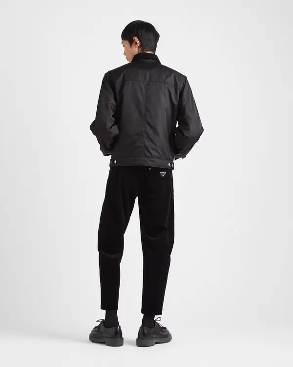 Prada Triangle Logo Corduroy Trousers