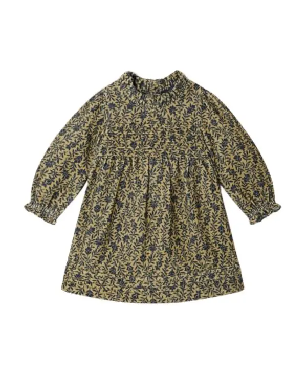 Bonpoint Floral Print Dress With High Collar