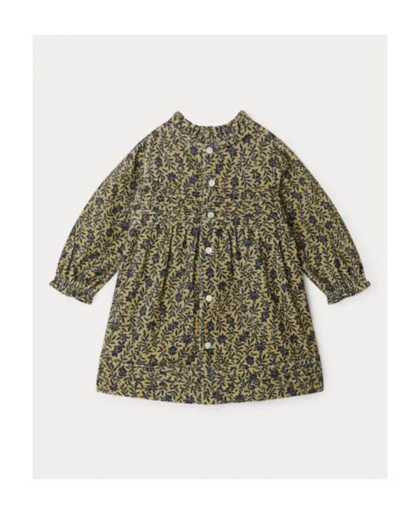 Bonpoint Floral Print Dress With High Collar