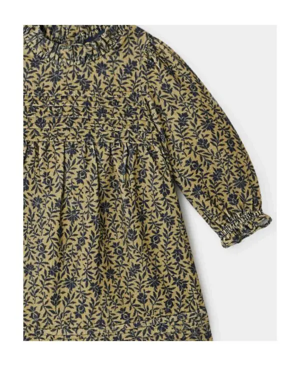 Bonpoint Floral Print Dress With High Collar