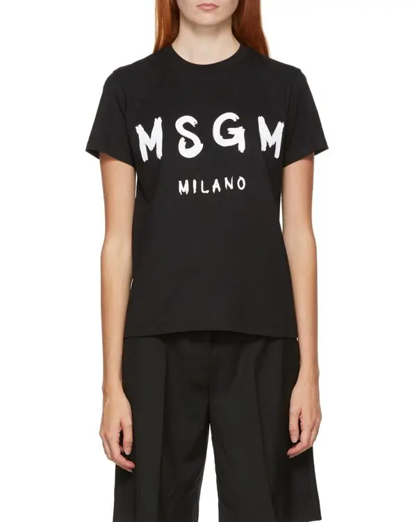 MSGM Logo Print Short Sleeve T-shirt