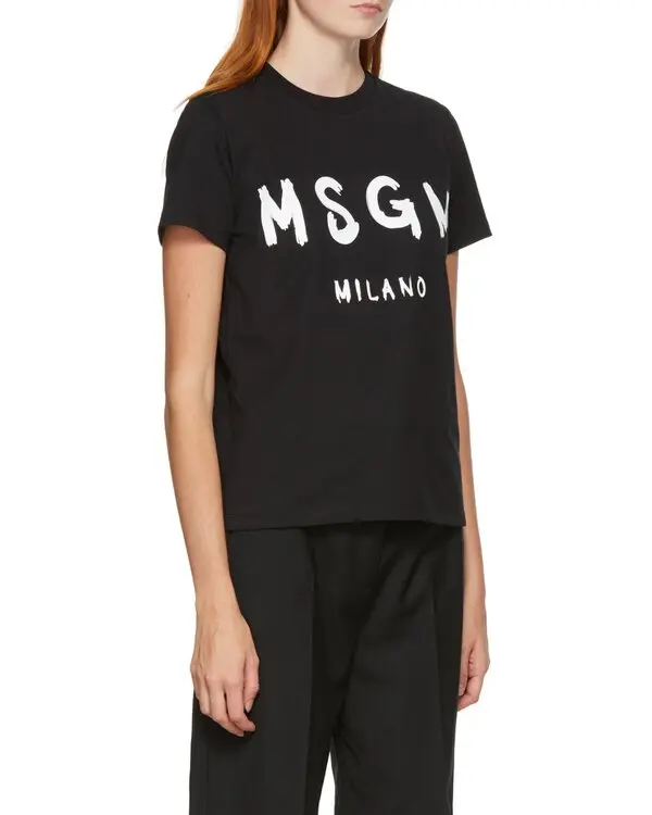 MSGM Logo Print Short Sleeve T-shirt