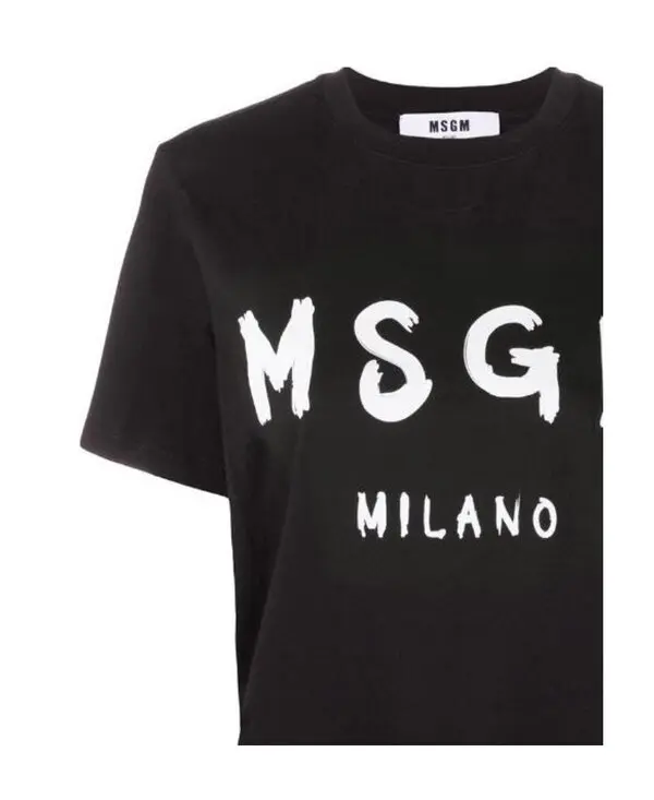 MSGM Logo Print Short Sleeve T-shirt