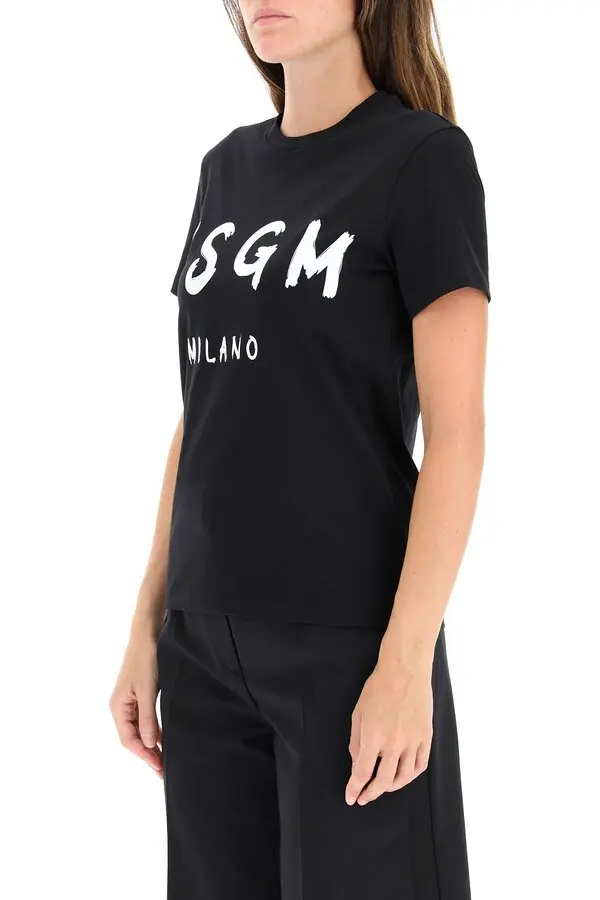 MSGM Logo Print Short Sleeve T-shirt
