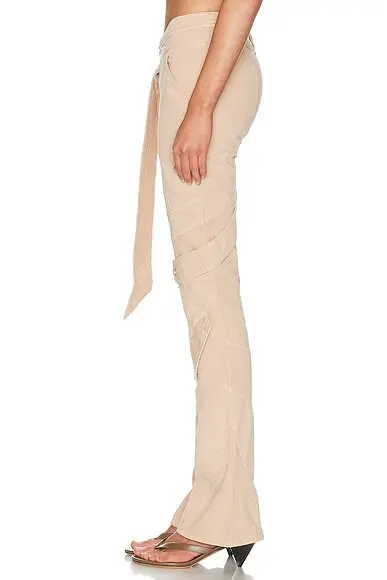 Blumarine Skinny Leg Trousers - Camel Beige