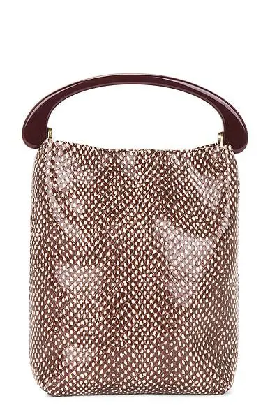 Dries Van Noten Crisp Bag With Snakeskin Print