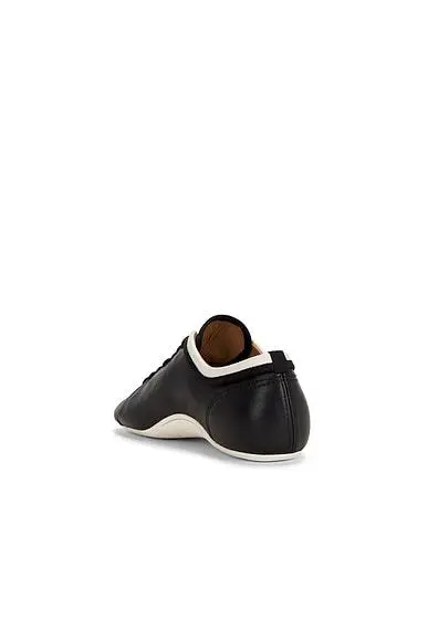 Dries Van Noten Calf Leather Ballet Sneaker - Black