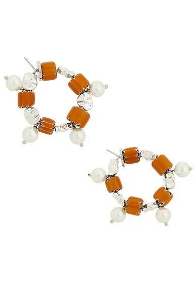 Dries Van Noten Beaded Hoop Earrings
