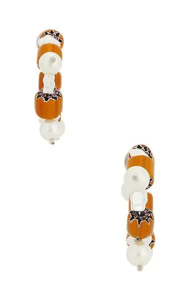 Dries Van Noten Beaded Hoop Earrings