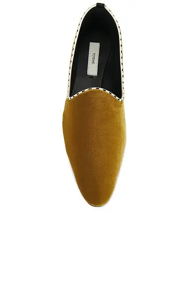 TOTEME Velvet Venetian Slipper - Saffron