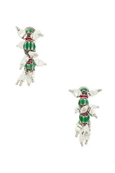 Dries Van Noten Beaded Hoop Earrings
