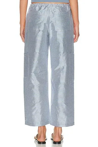 Donni. Taffeta Gingham Drawstring Cargo Pant