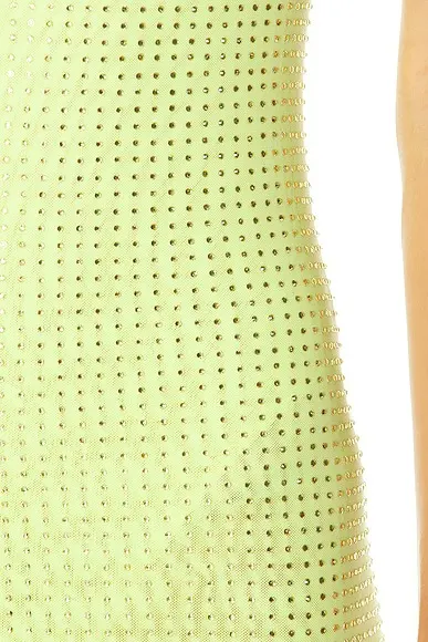 AREA Crystal Hotfix Cami Dress