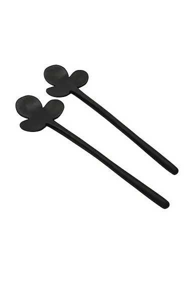 TINA FREY DESIGNS Fleur Serving Set - Black