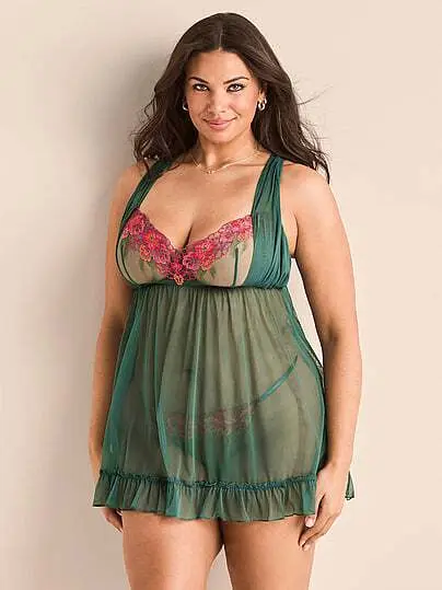 Victoria's Secret Adore Me Kailani Babydoll - Green