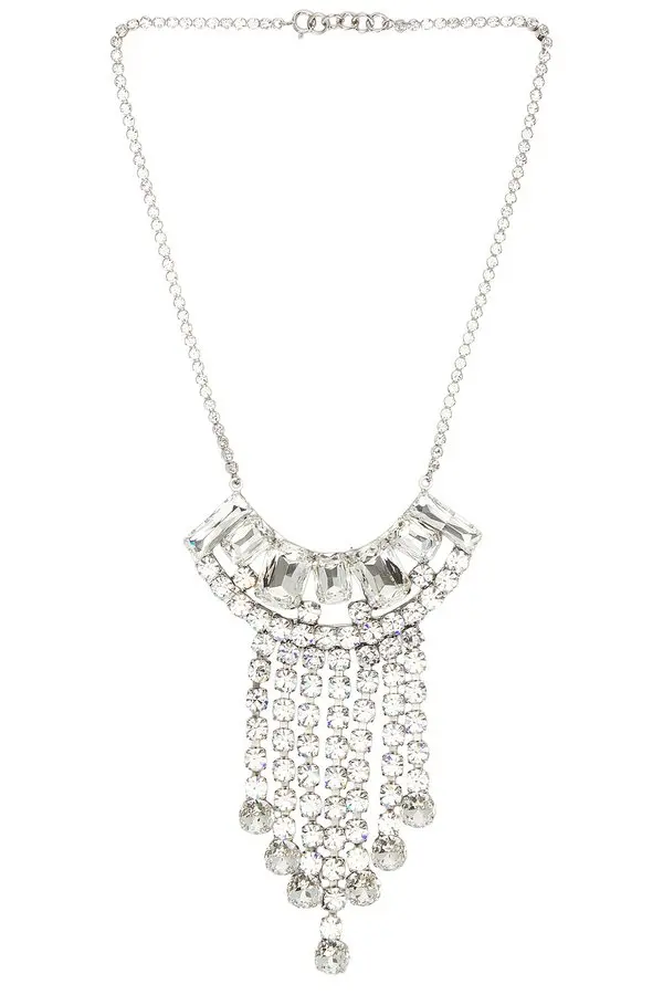 Dries Van Noten Crystal Statement Necklace - Silver