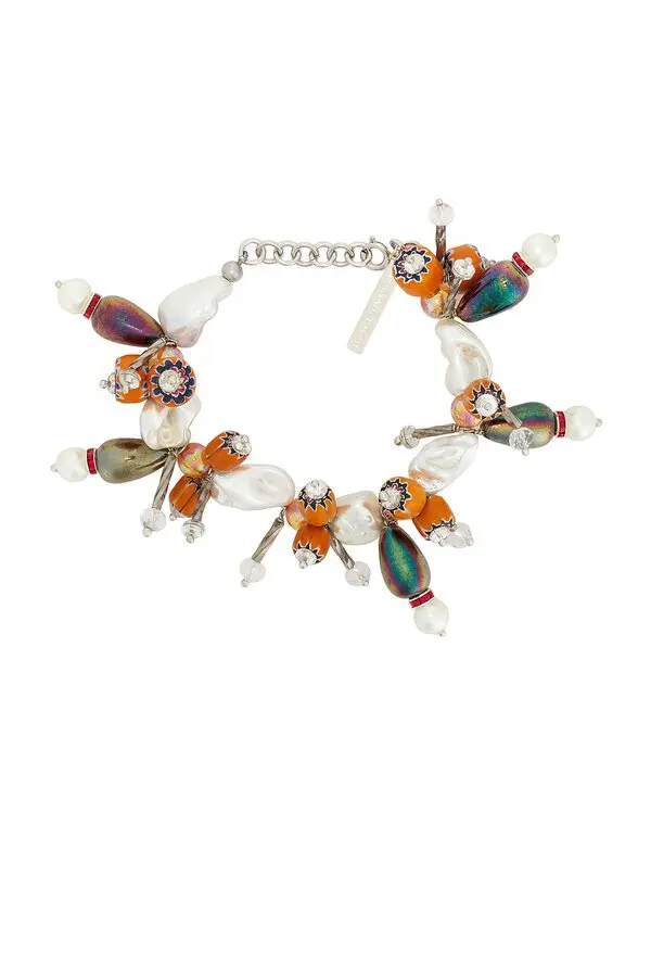 Dries Van Noten Beaded Charm Bracelet - Mandarin