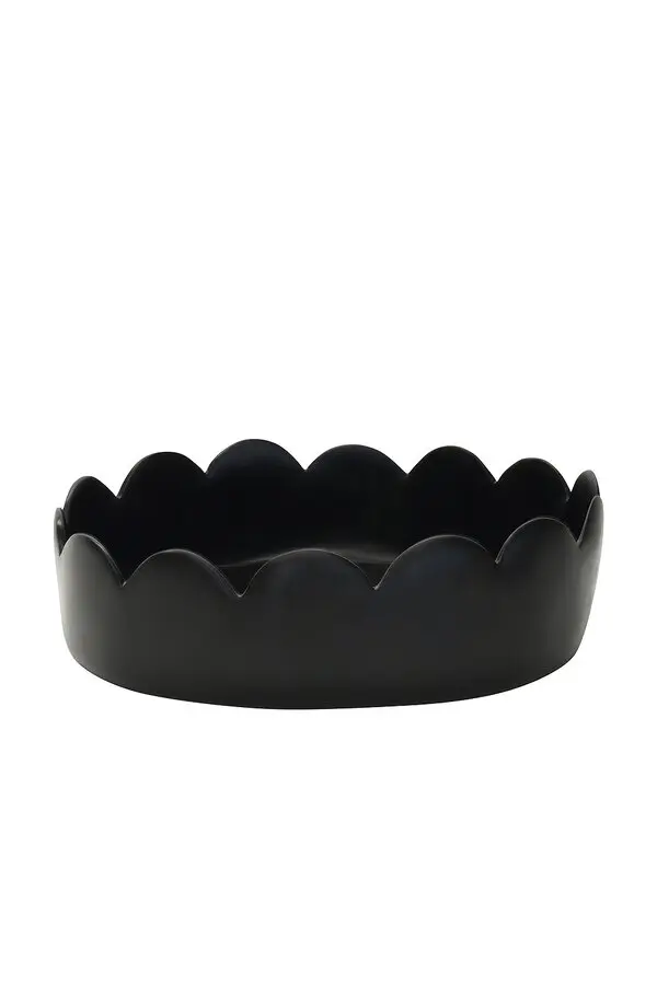 TINA FREY DESIGNS Fleur Extra Large Oval Bowl - Black