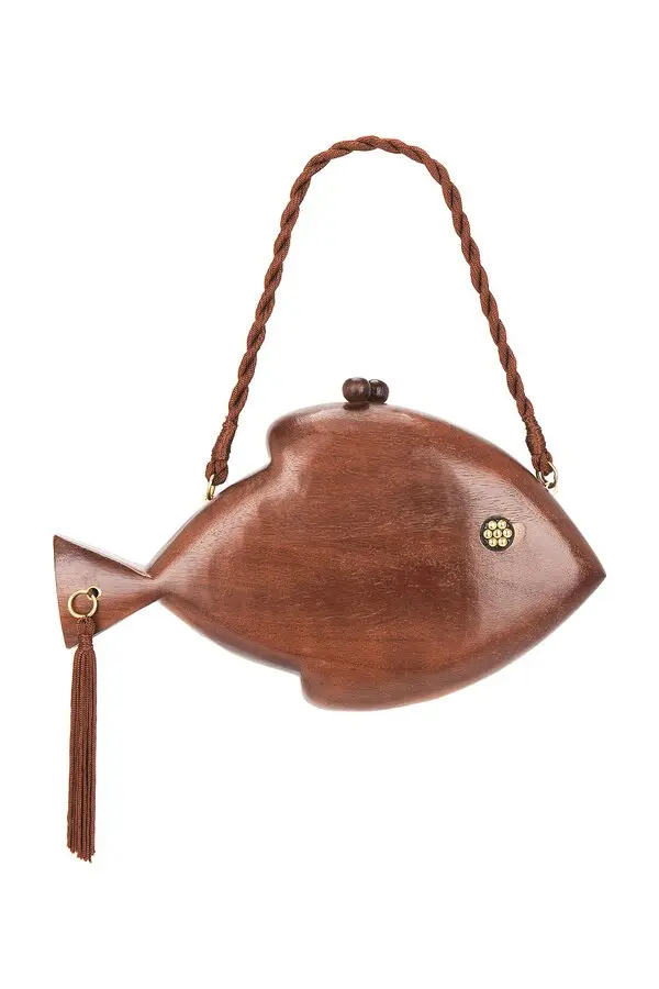 SIMONMILLER Carved Fish Clutch