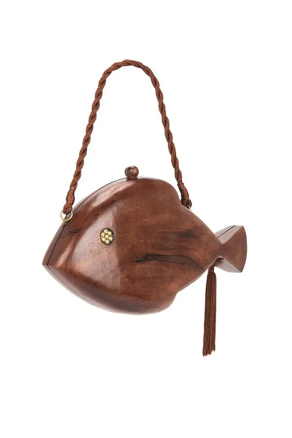 SIMONMILLER Carved Fish Clutch