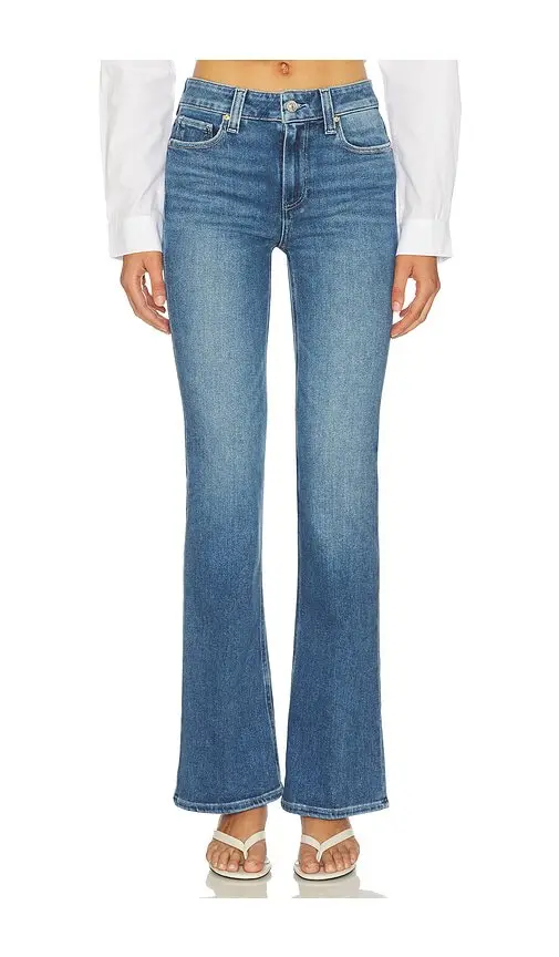 Paige High Rise Laurel Canyon Bootcut Jeans - Blue