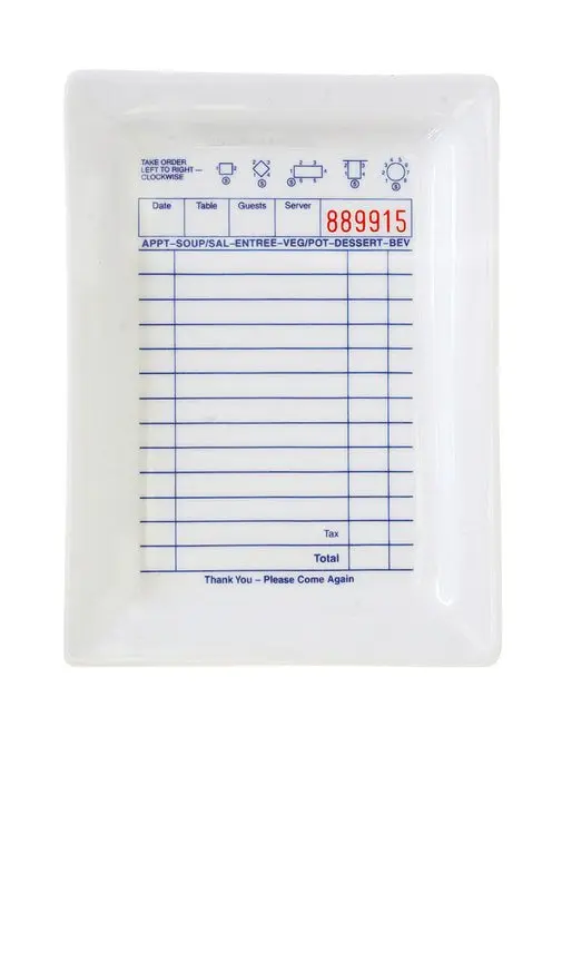 FISH'S EDDY Guest Check Tray