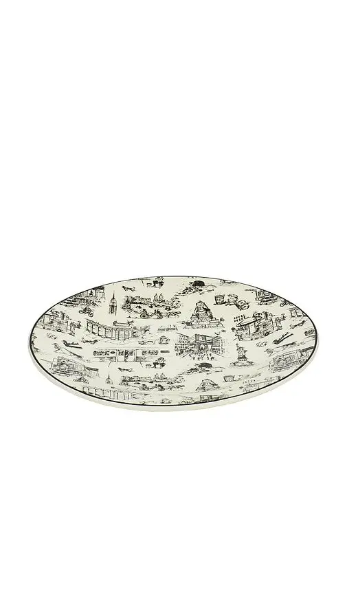 FISH'S EDDY Nyc Toile Dinner Party Plate
