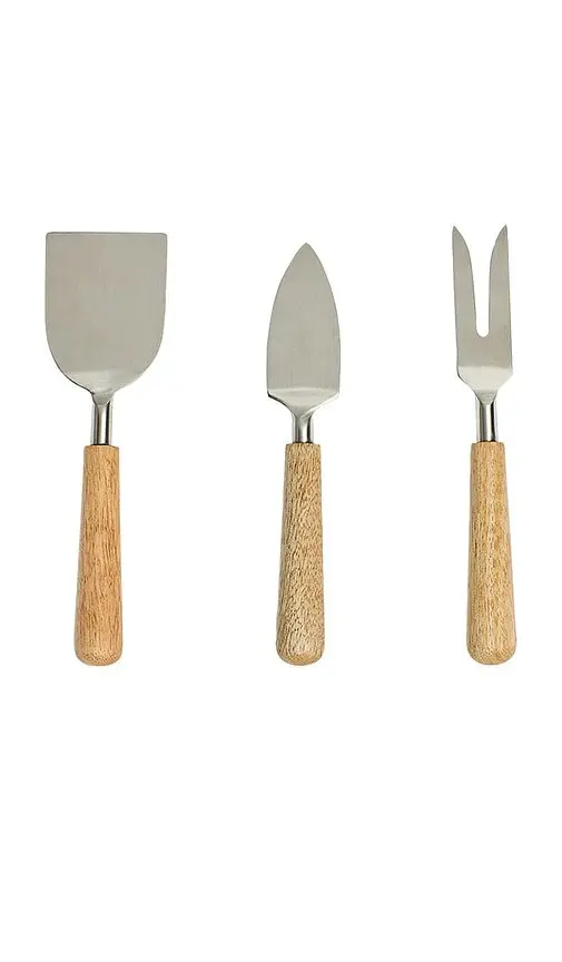 FISH'S EDDY Boxed Cheese Set - Metallic Silver