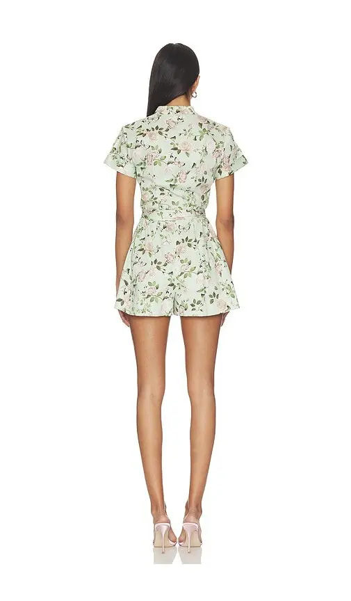 Alice + Olivia Sleeveless Button-down Romper