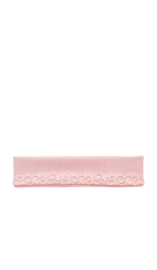 EMI JAY Headband With Lace Trim - Blush