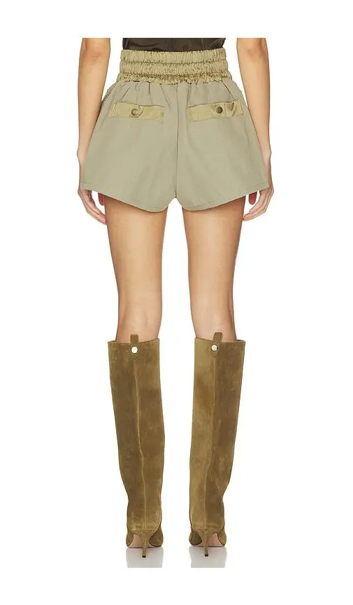 Balmain Two Pockets Cotton Twill Shorts - Army